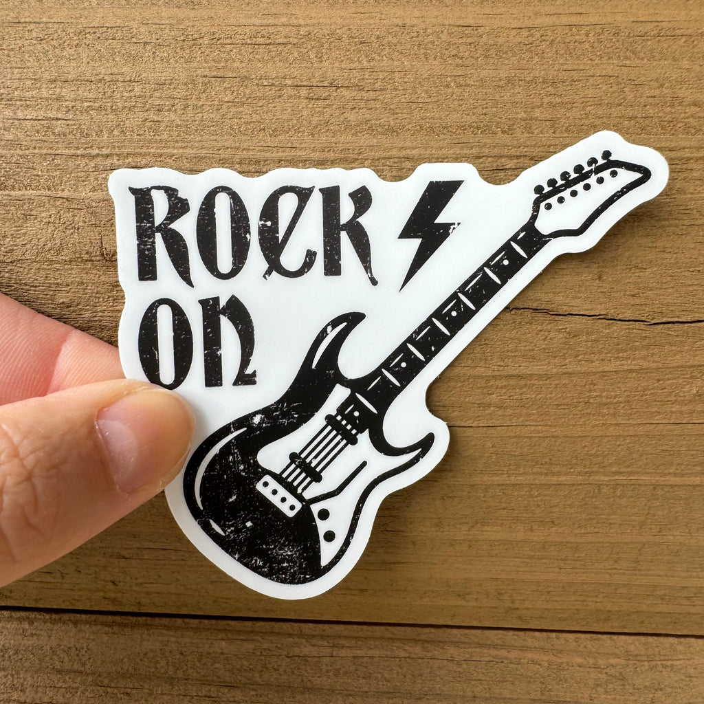 Rock On Electric Guitar Sticker – Howell's Mercantile