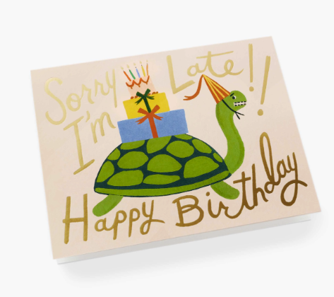 Turtle Belated Birthday Greeting Card – Howell's Mercantile
