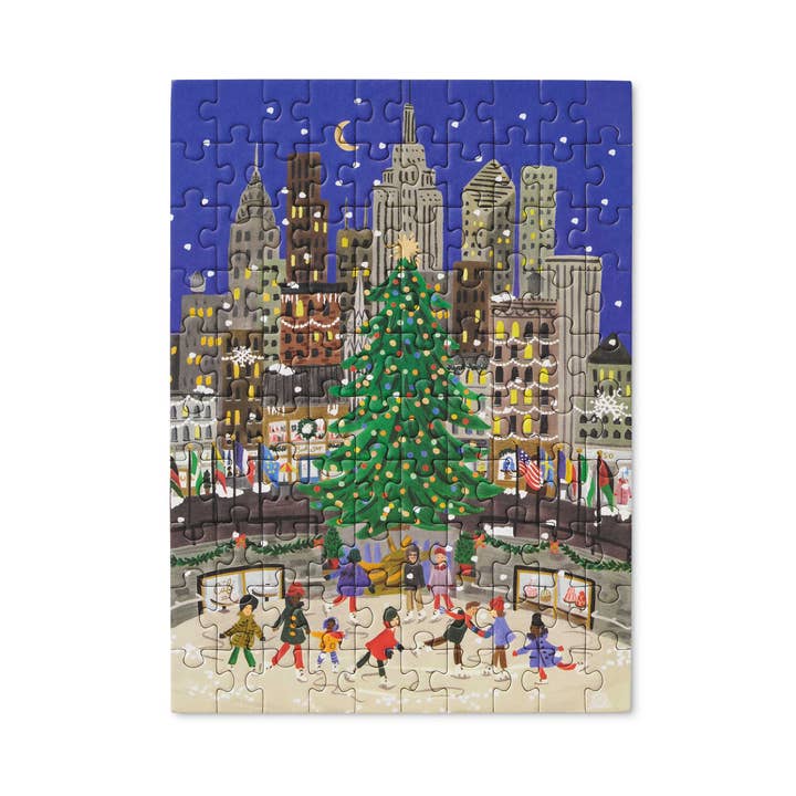 Rifle Paper Co. | Holiday On Ice Mini Jigsaw Puzzle – Howell's Mercantile